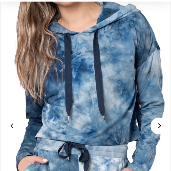 Kyodan | Tops | Kyodan Solarized Soft Jersey Lounge Tiedye Crop ...